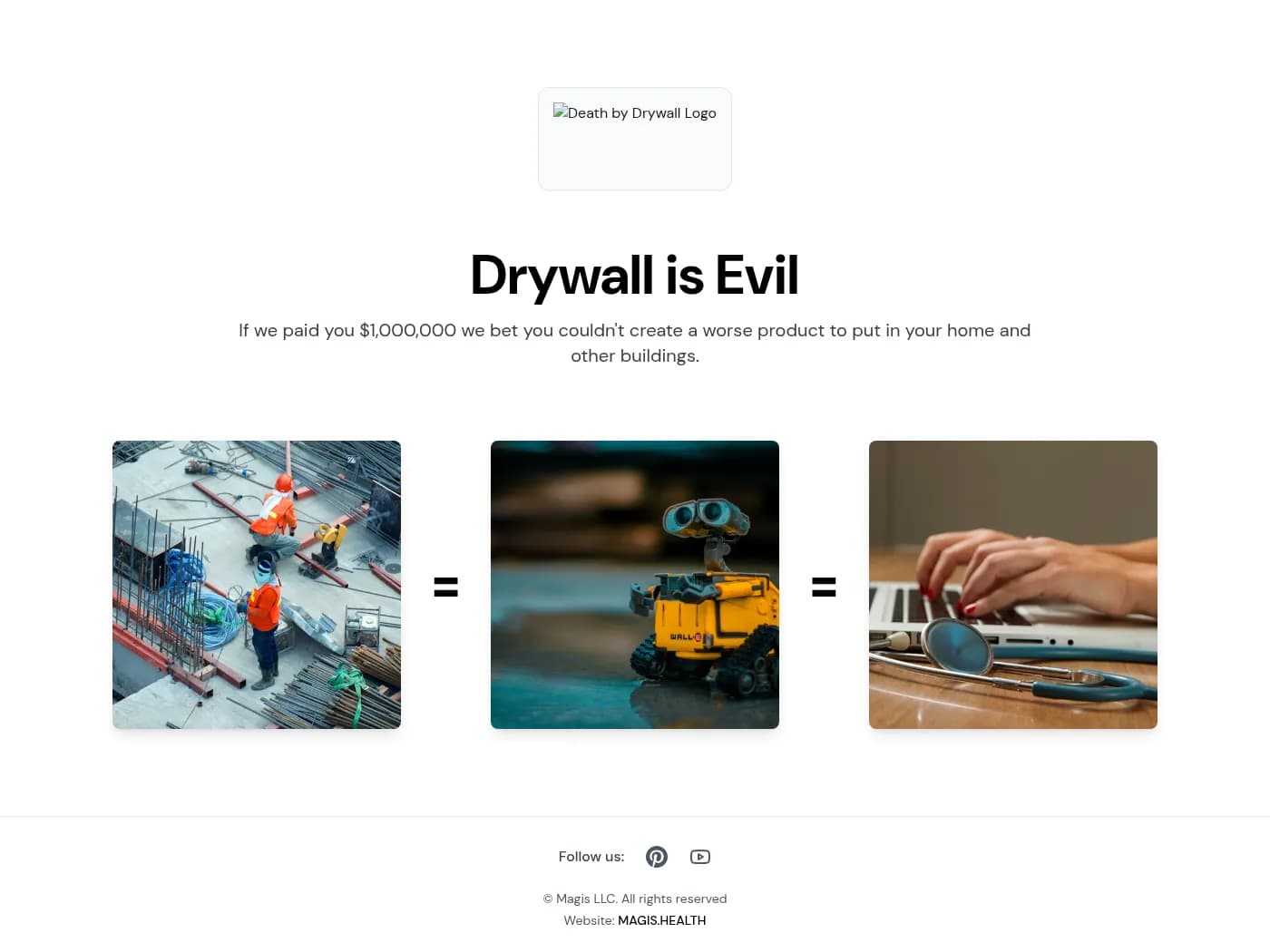 Death by Drywall Landing Page