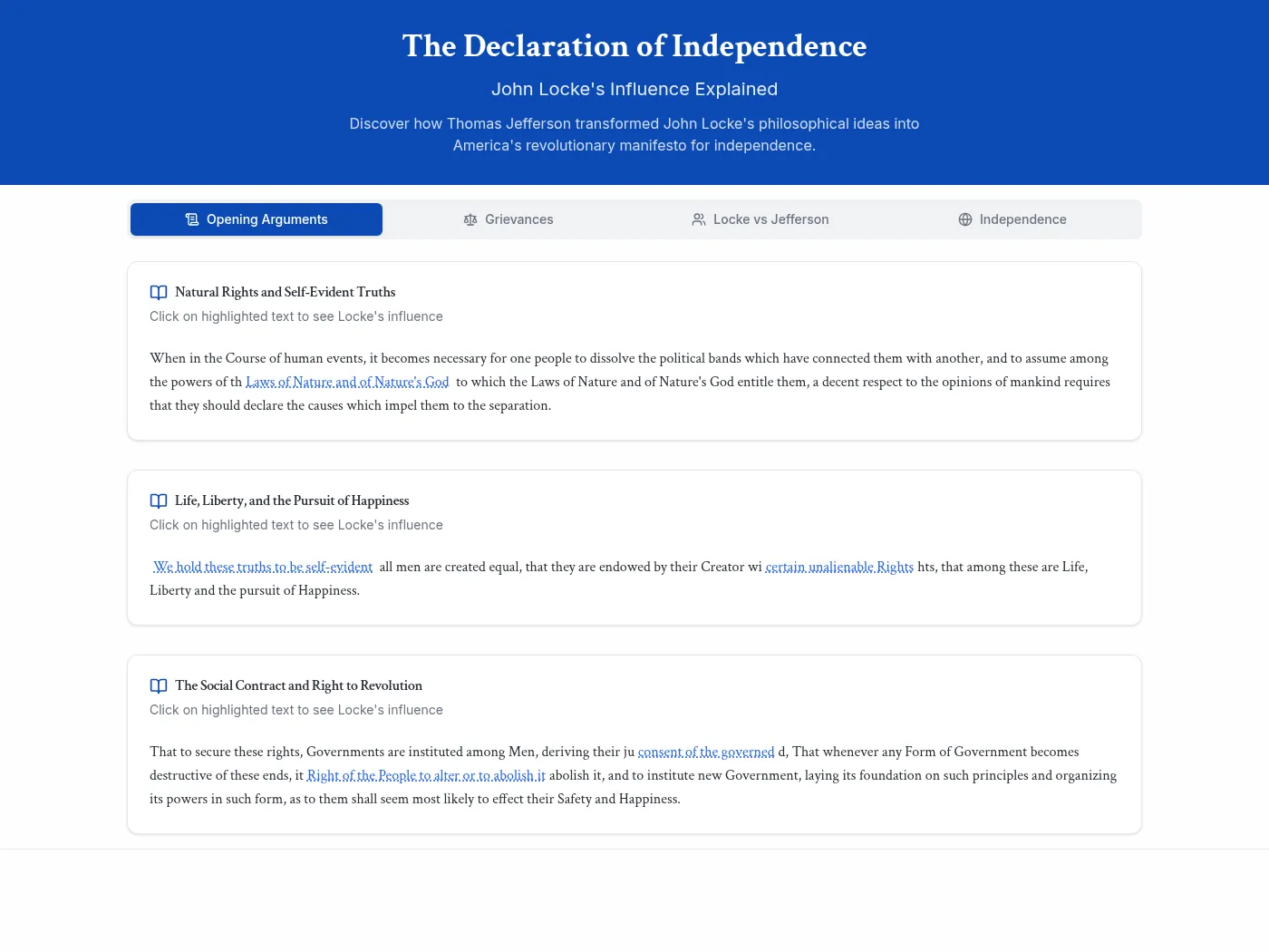 The Declaration of Independence: John Locke’s Influence Explained