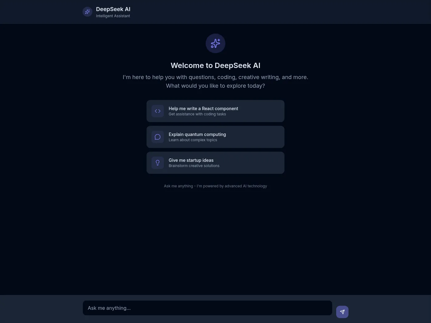 DeepSeek-Style AI Chatbot