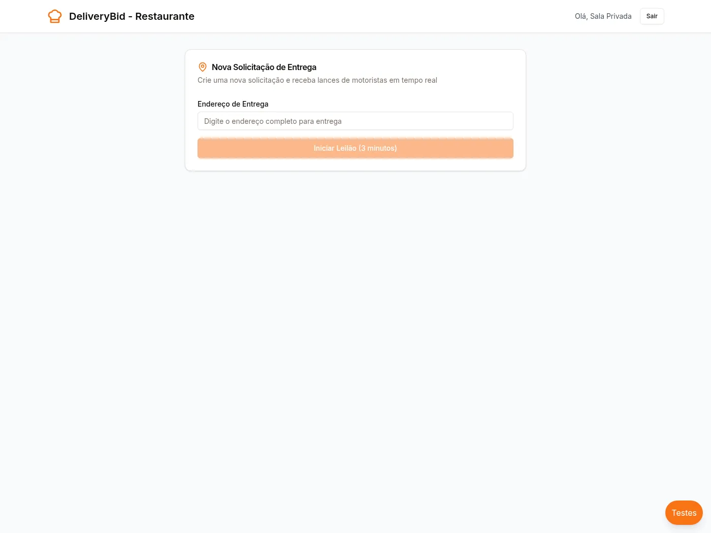 Delivery Auction Platform for Restaurants and Drivers
