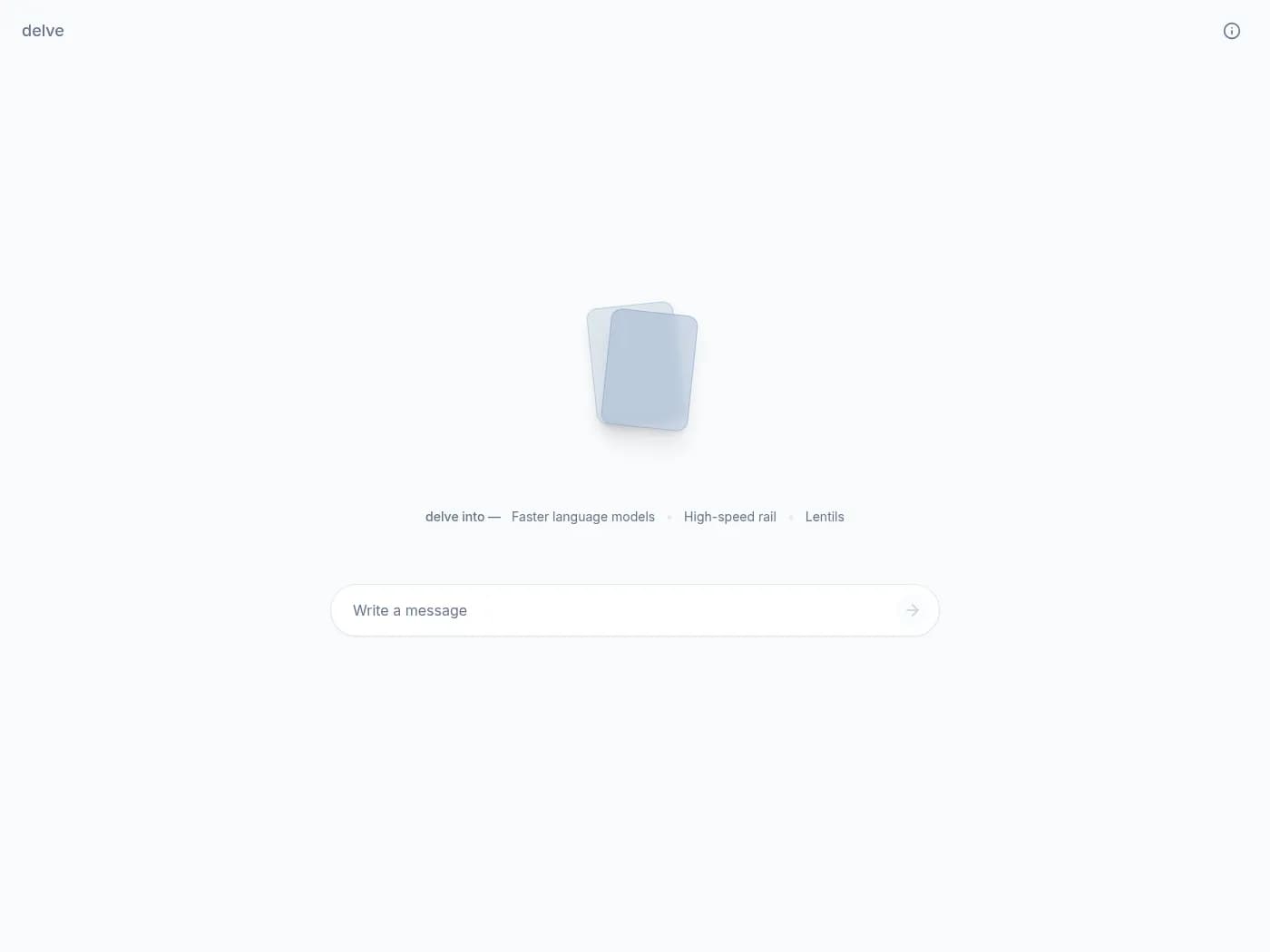 Delve Application Clone
