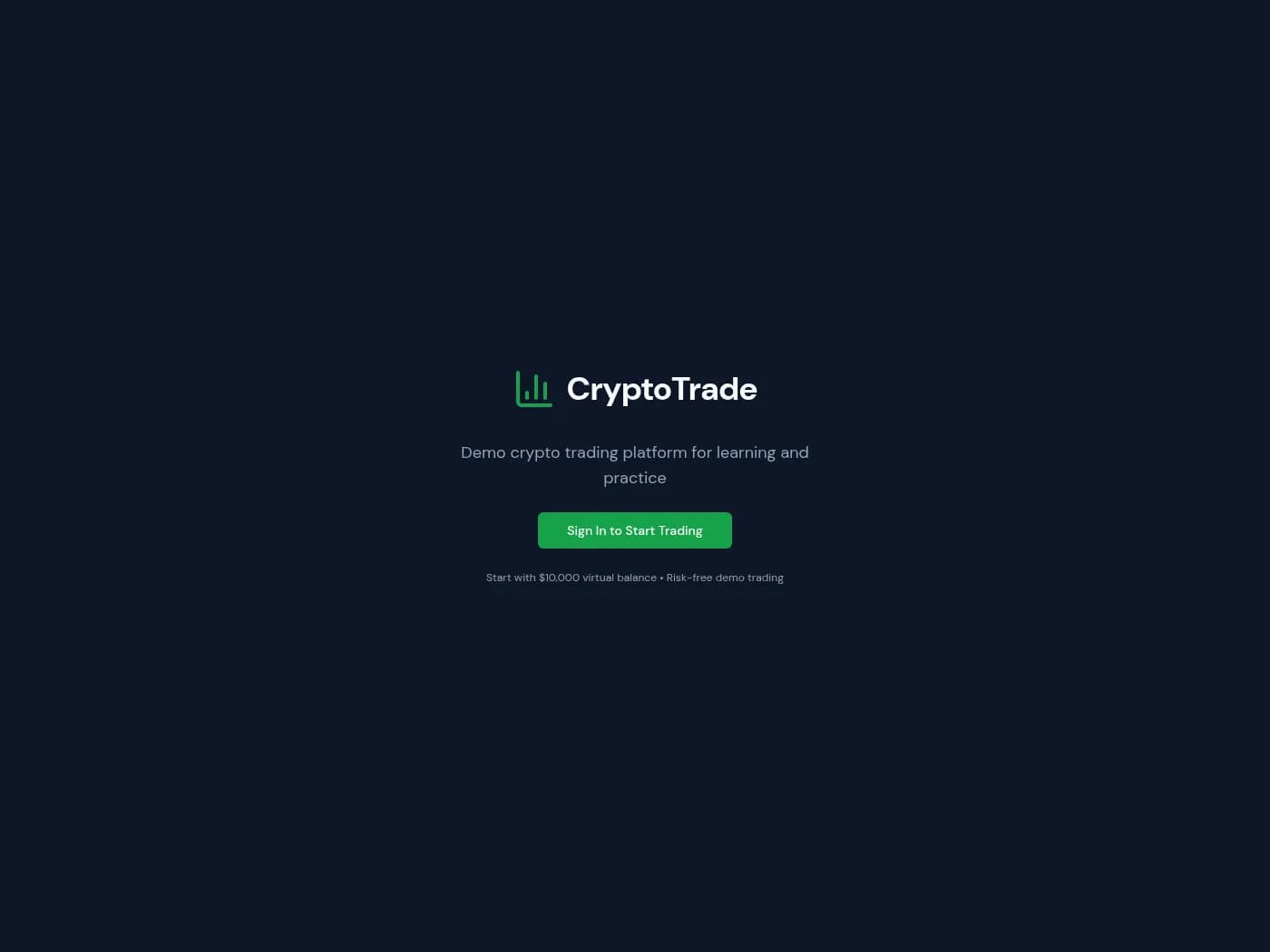 Demo Crypto Trading Web App