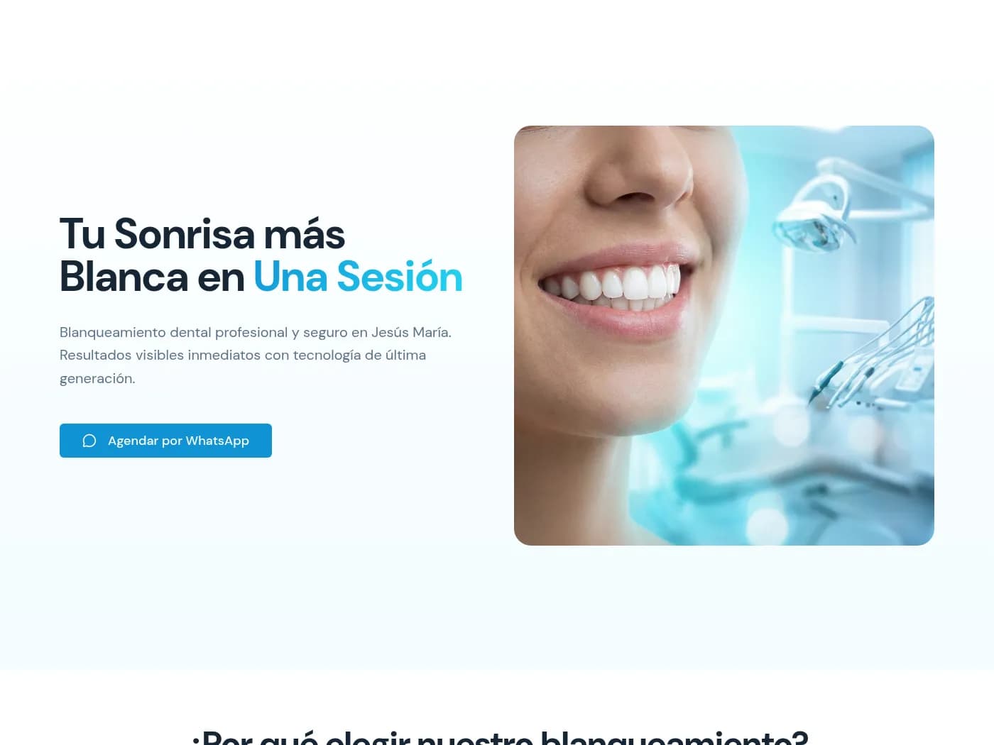 Dental Whitening Pro Landing Page for Jesús María