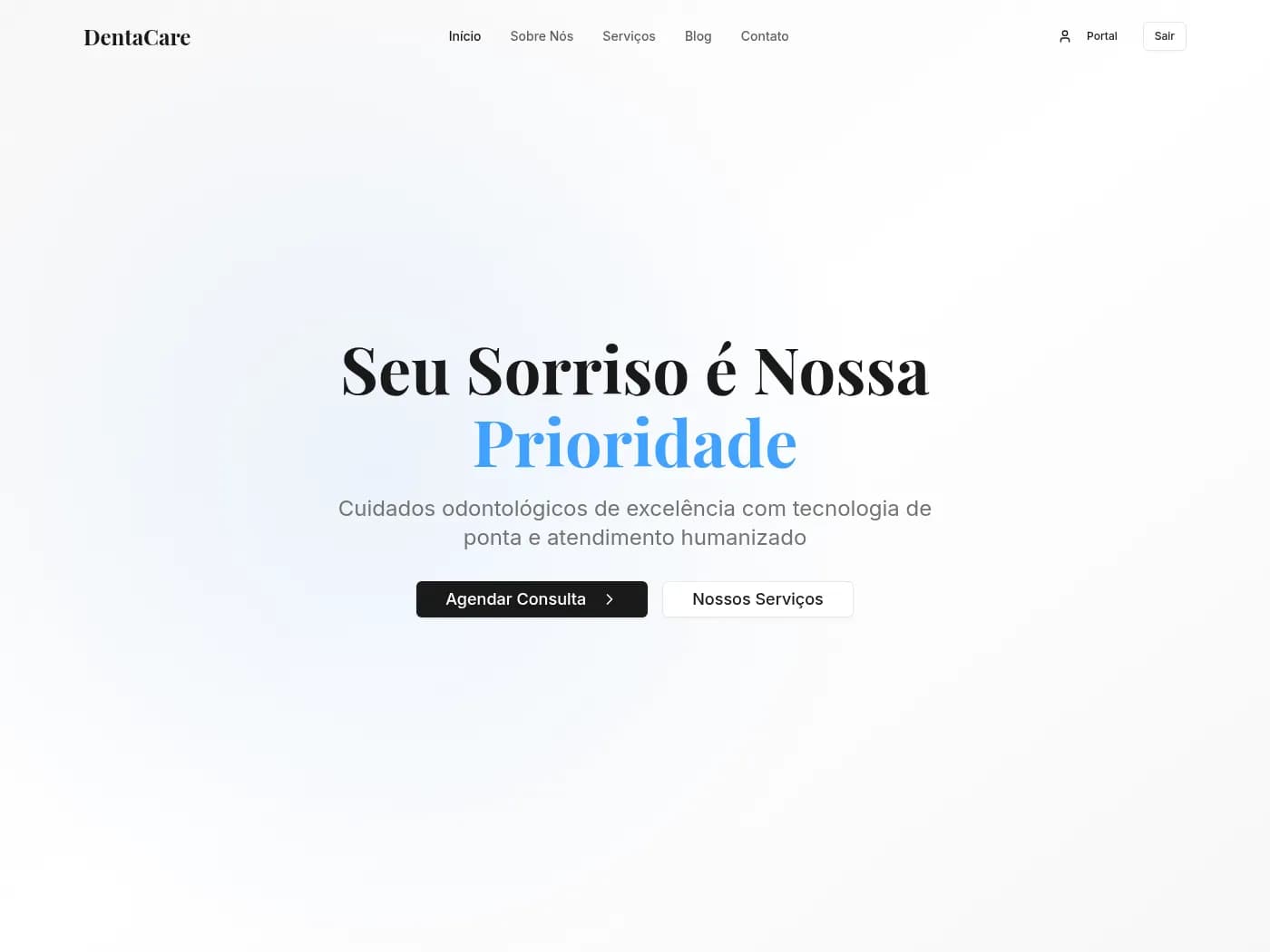 Dentist Clinic Website with Patient Portal and Online Scheduling