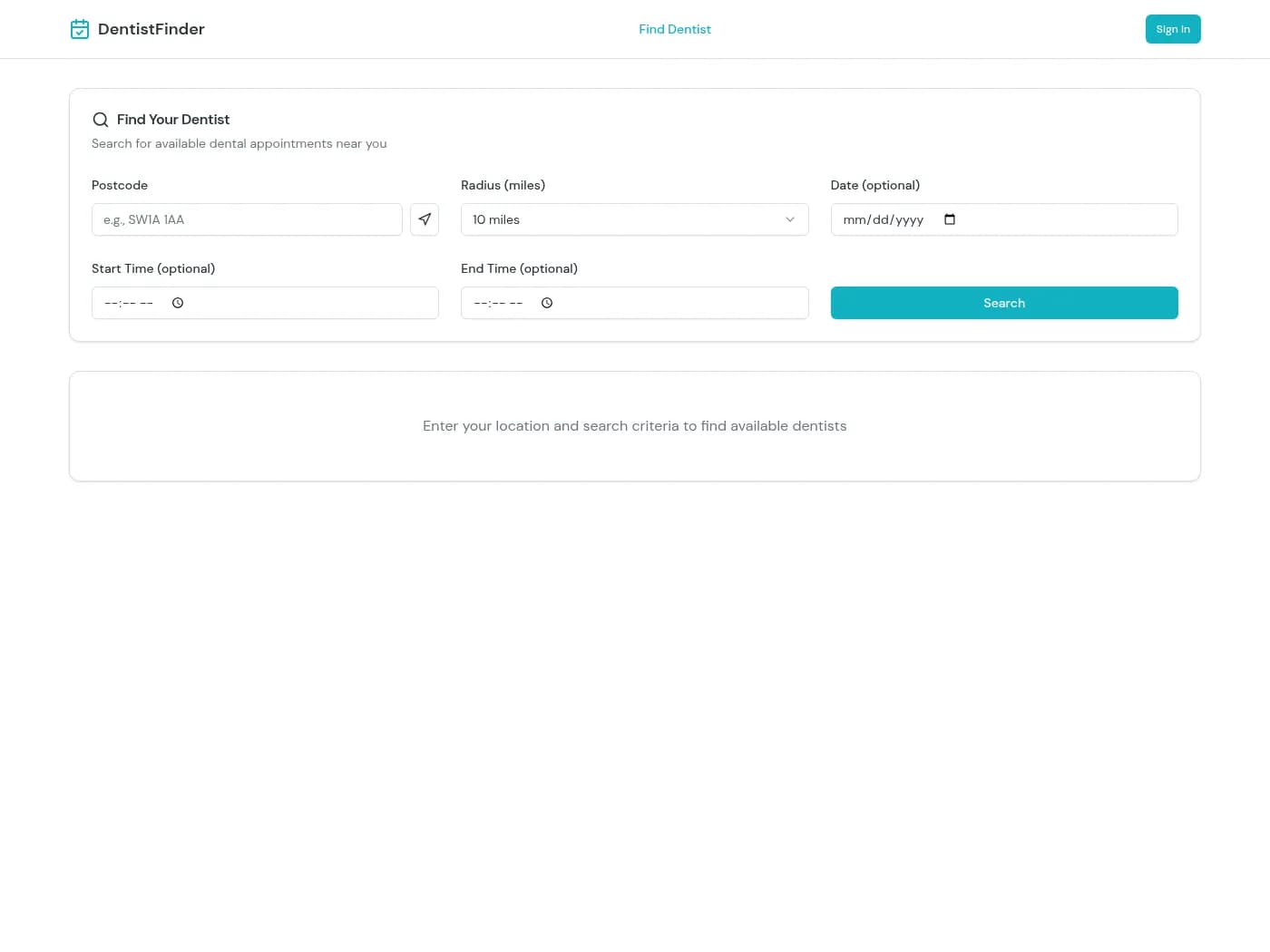 Dentist Finder Hub