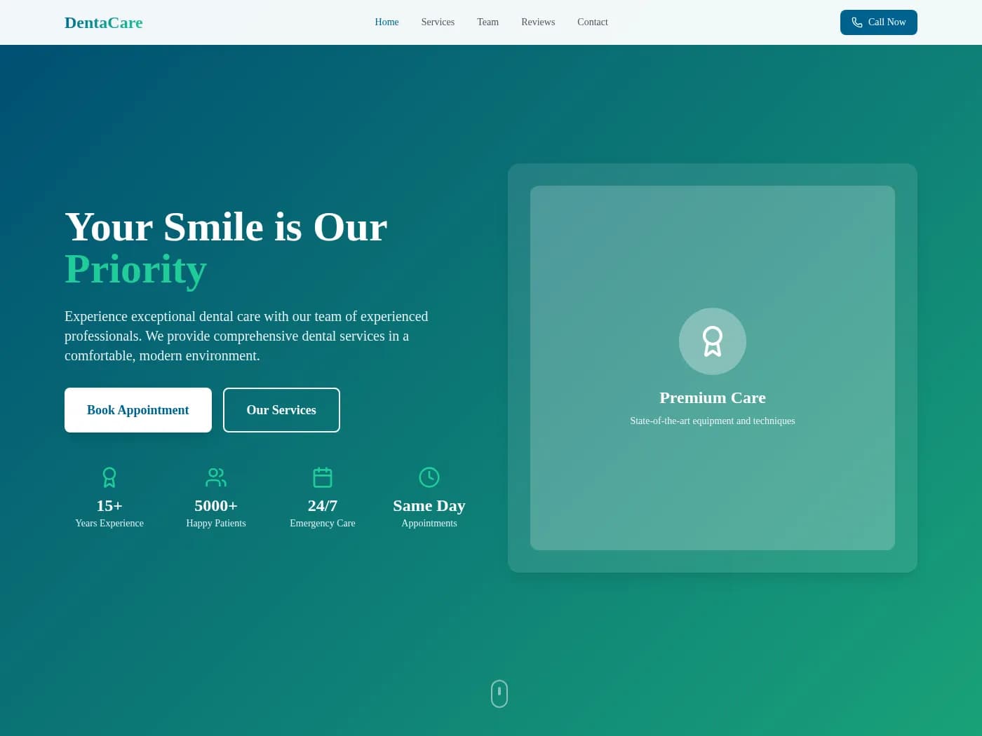 Modern Dentist Studio Website