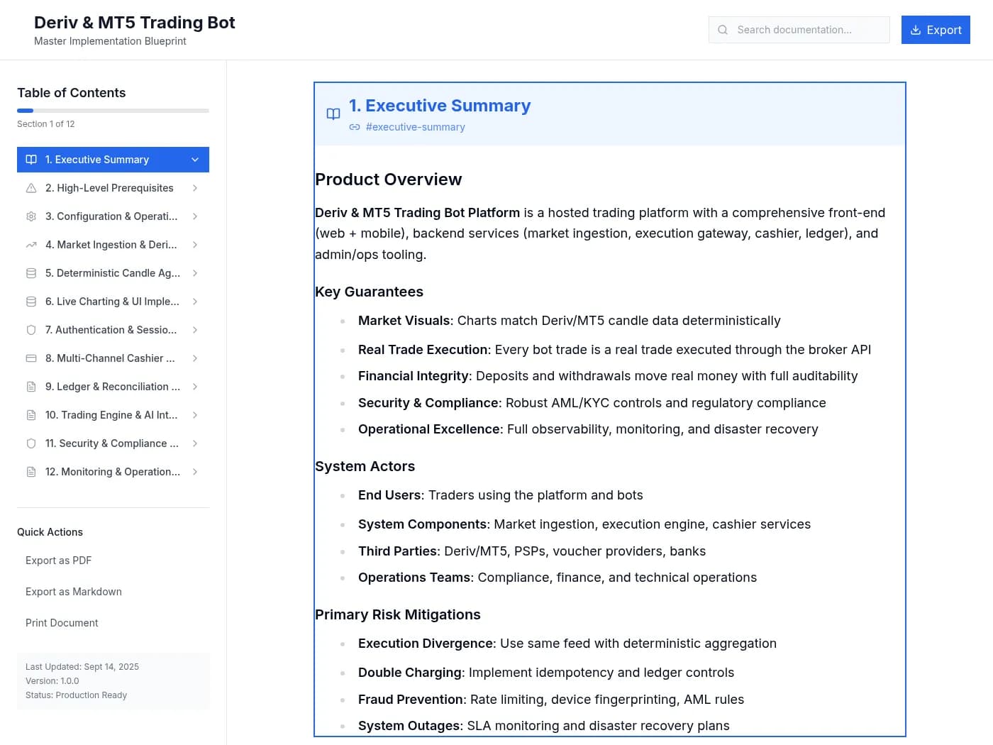 Deriv & MT5-Style Trading Bot: Master Implementation Blueprint
