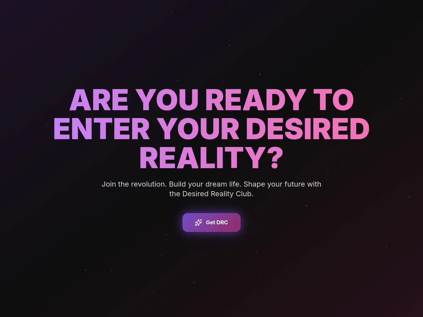 Desired Reality Club Interactive Website