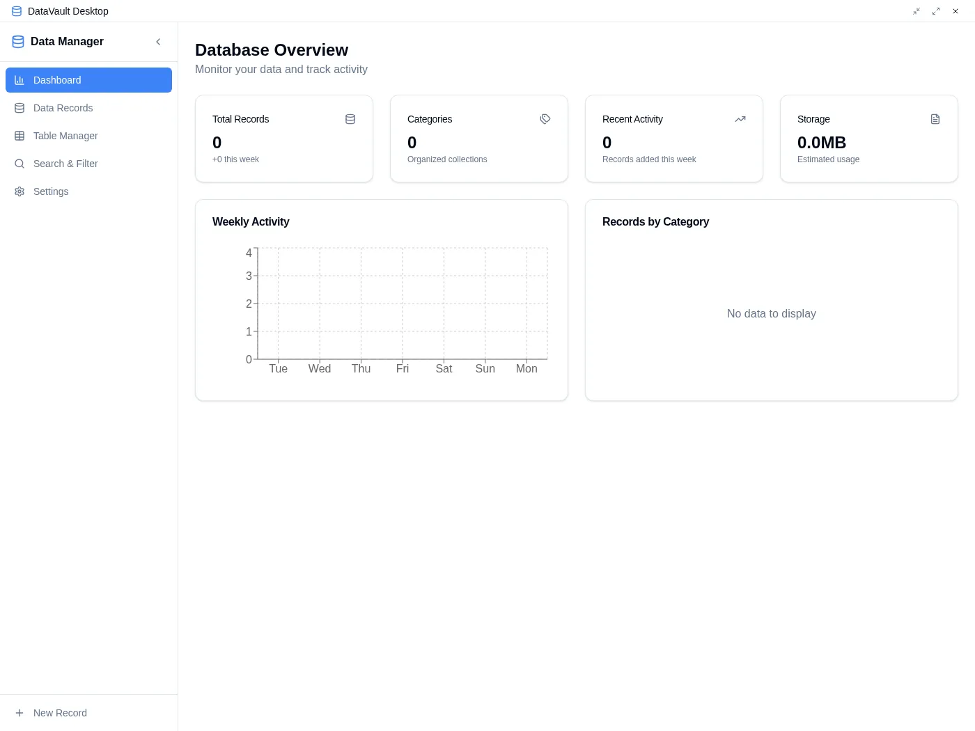 Desktop Application with Integrated Database