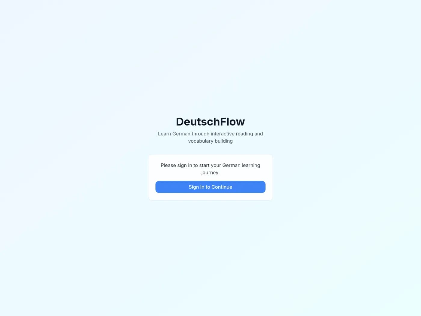 DeutschFlow: Interactive German Language Learning Web App