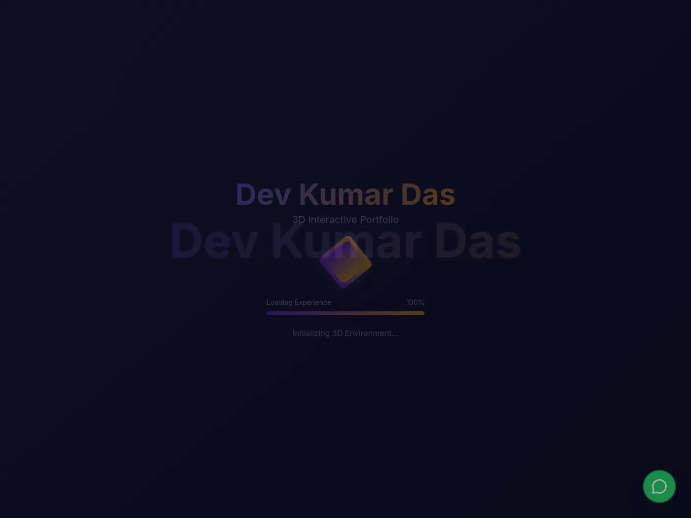 Dev Kumar Das 3D Interactive Portfolio