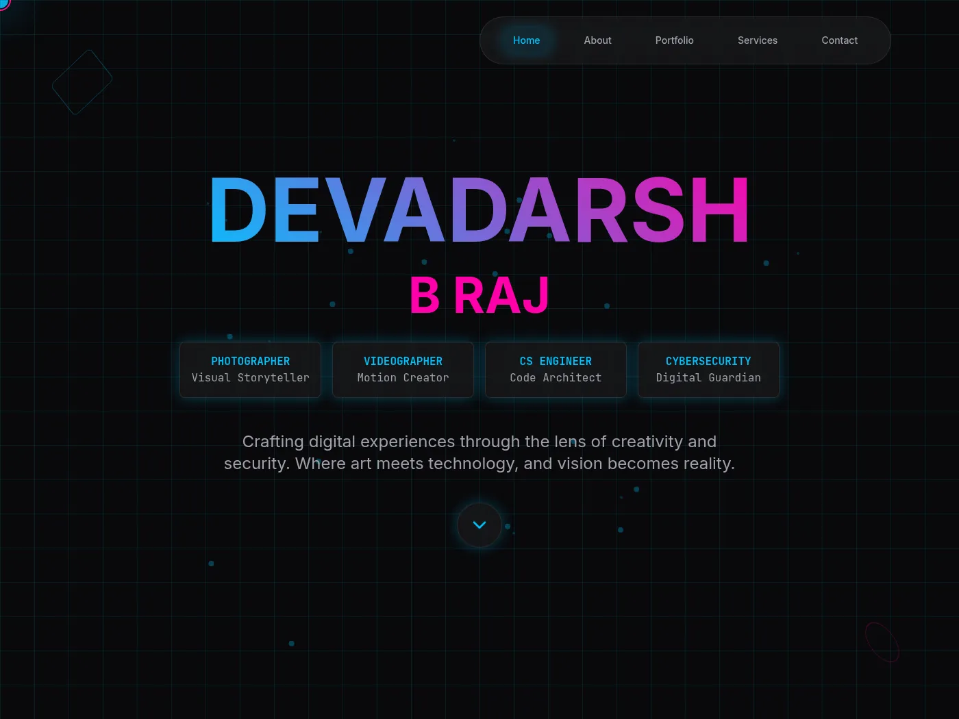 DEVADARSH B RAJ Futuristic Portfolio