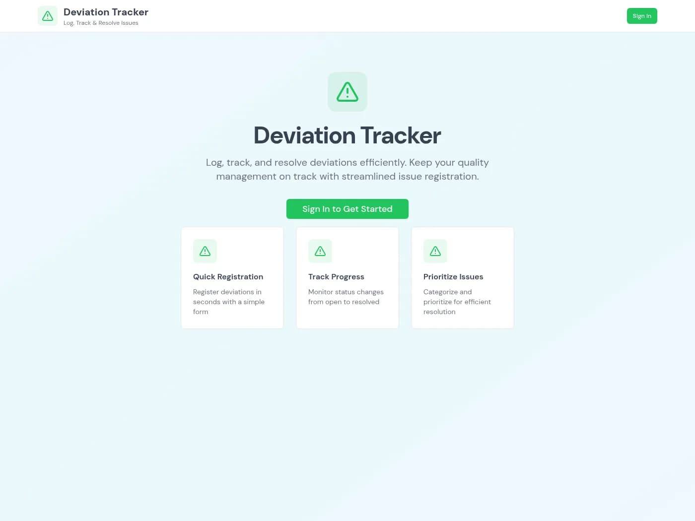 Deviation Registration App