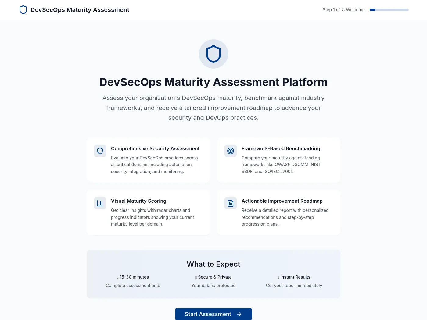 DevSecOps Maturity Assessment Platform