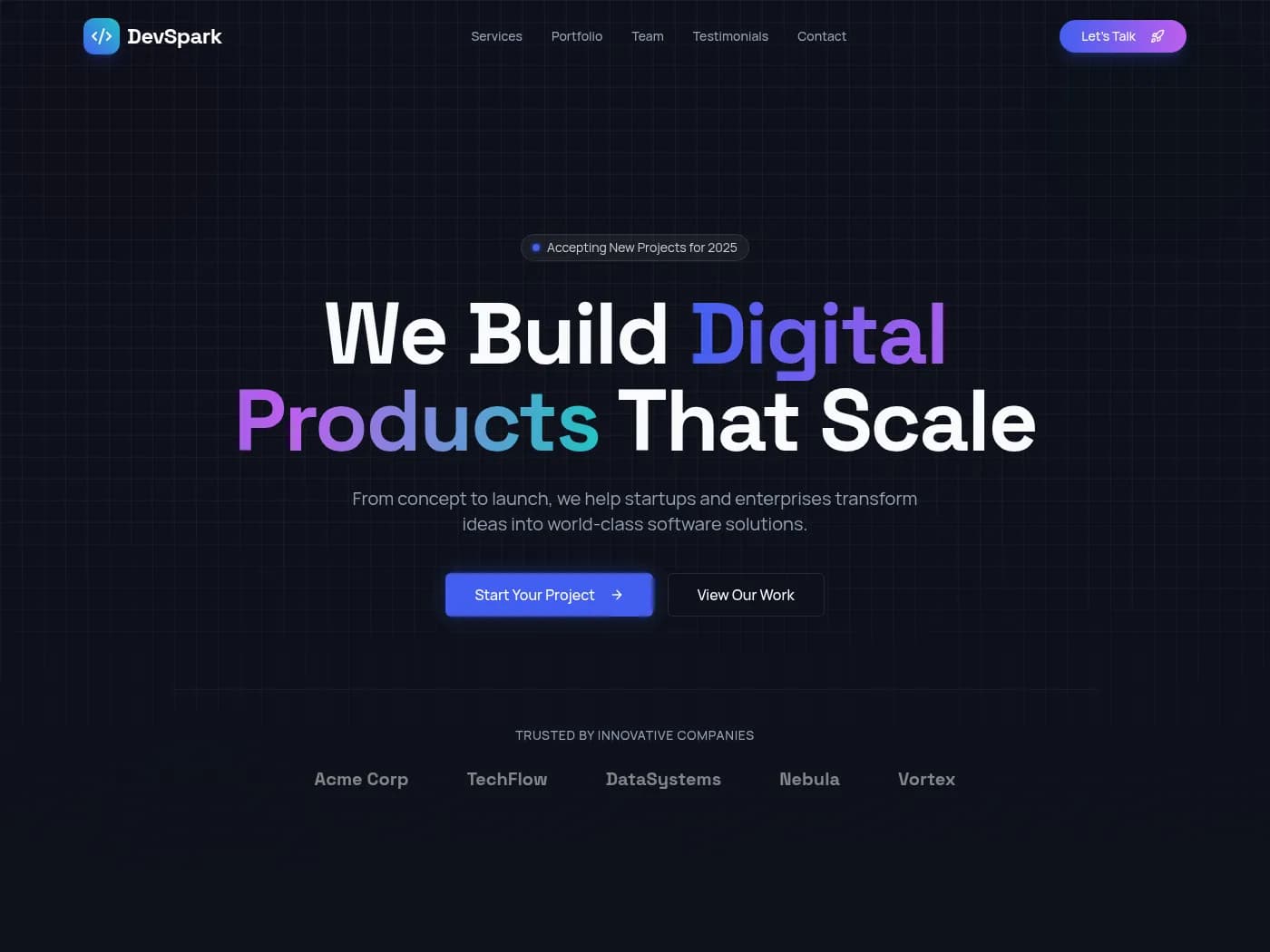 DevSpark Agency Website