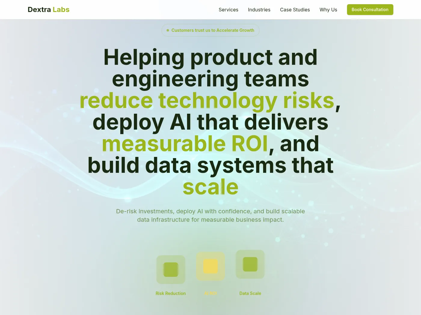 Dextra Labs AI Consulting Website Revamp