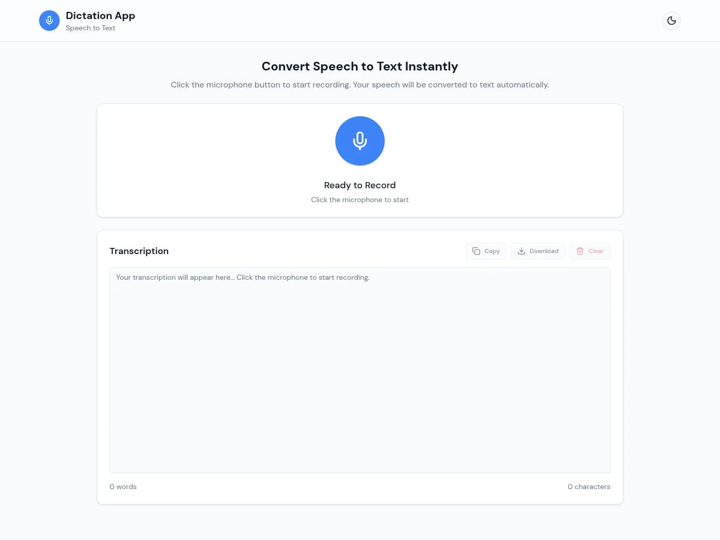 Dictation App - Speech to Text
