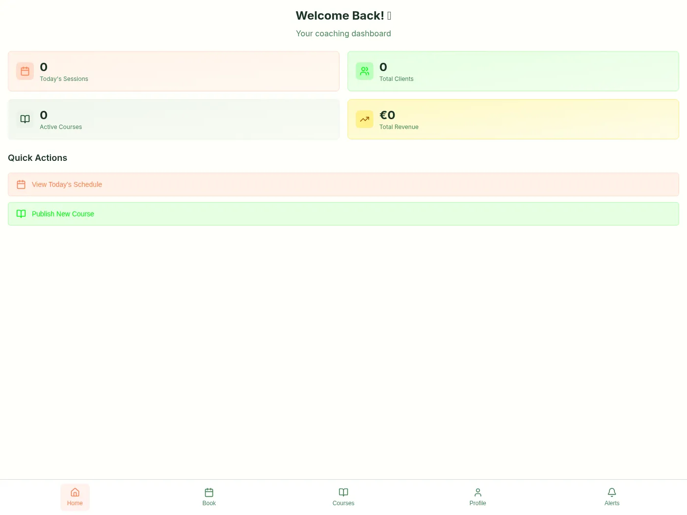 Diet Coach Booking & Course Platform