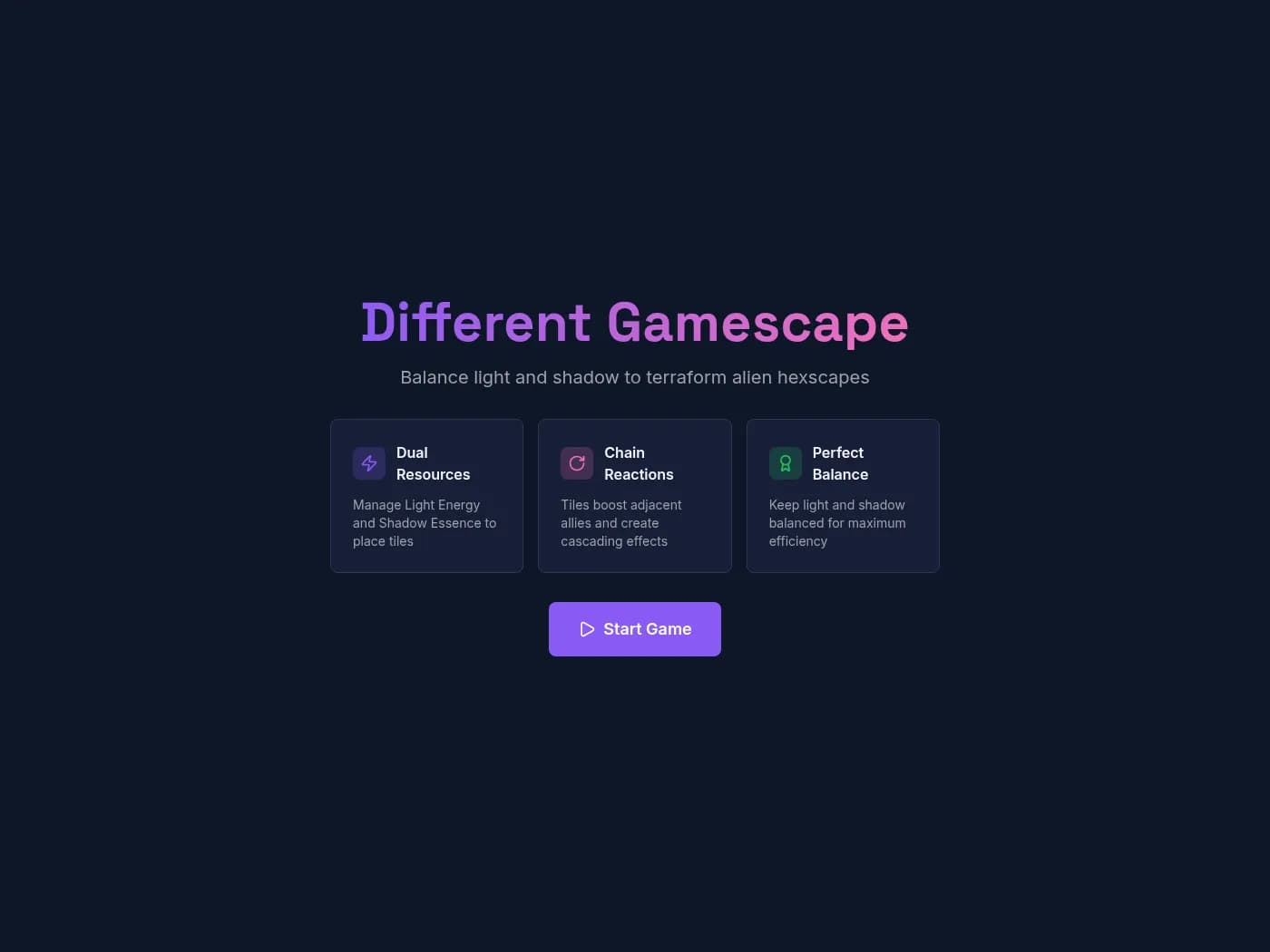 Different Gamescape