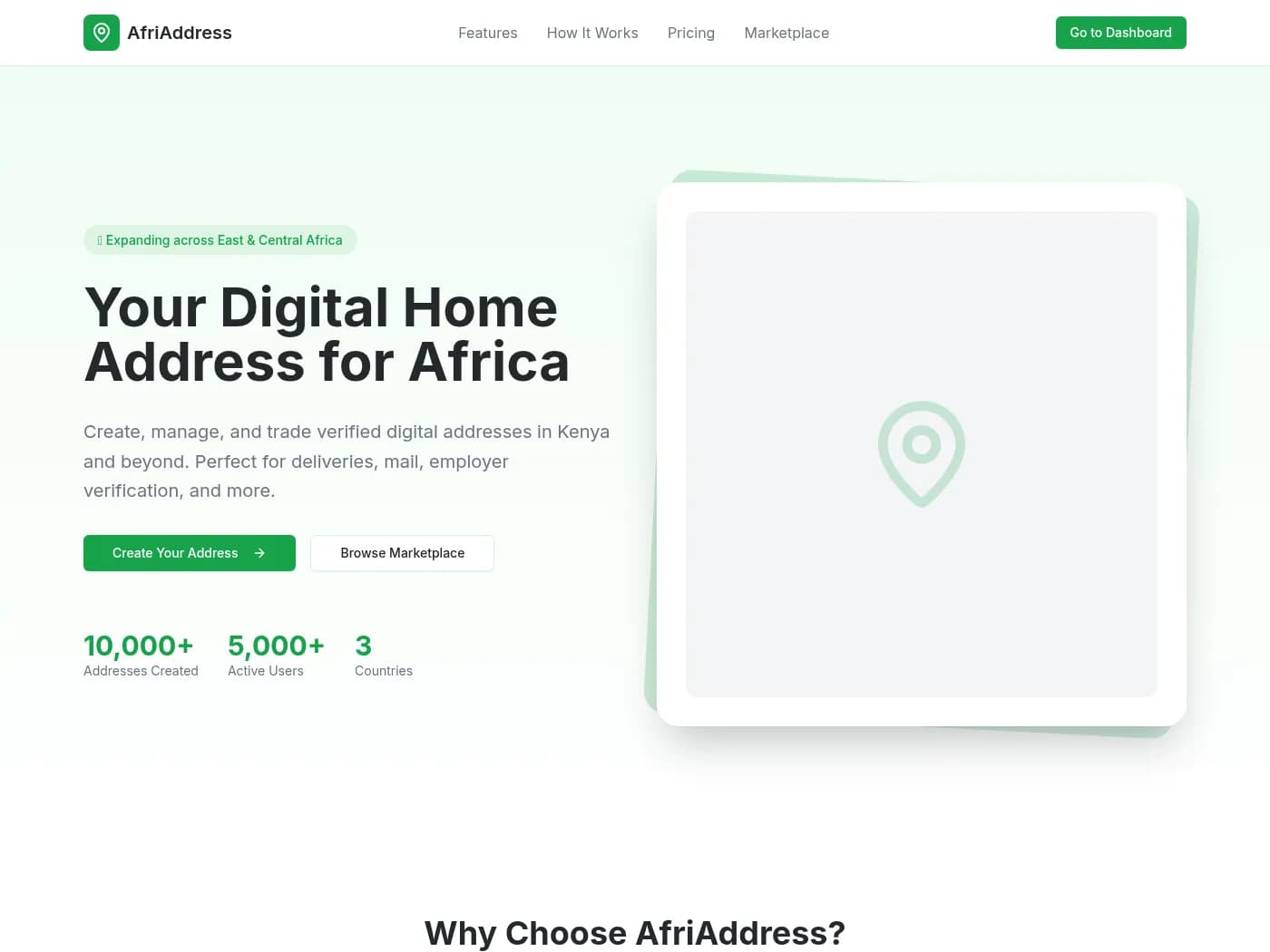 Digital Address System for East & Central Africa