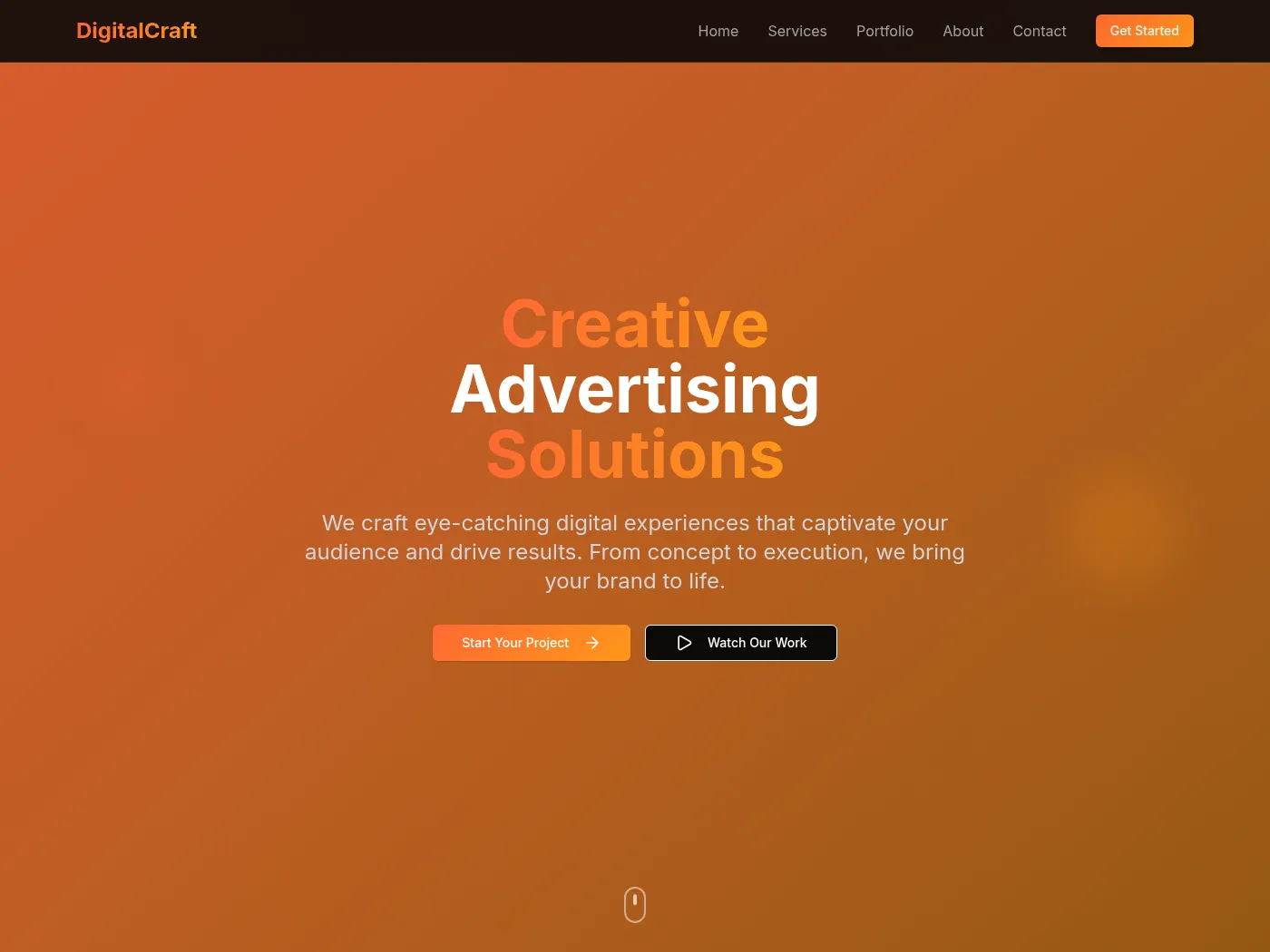 Eye-Catching Digital Advertising Agency Website