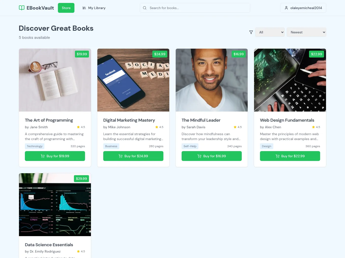 Digital Ebook Commerce Platform
