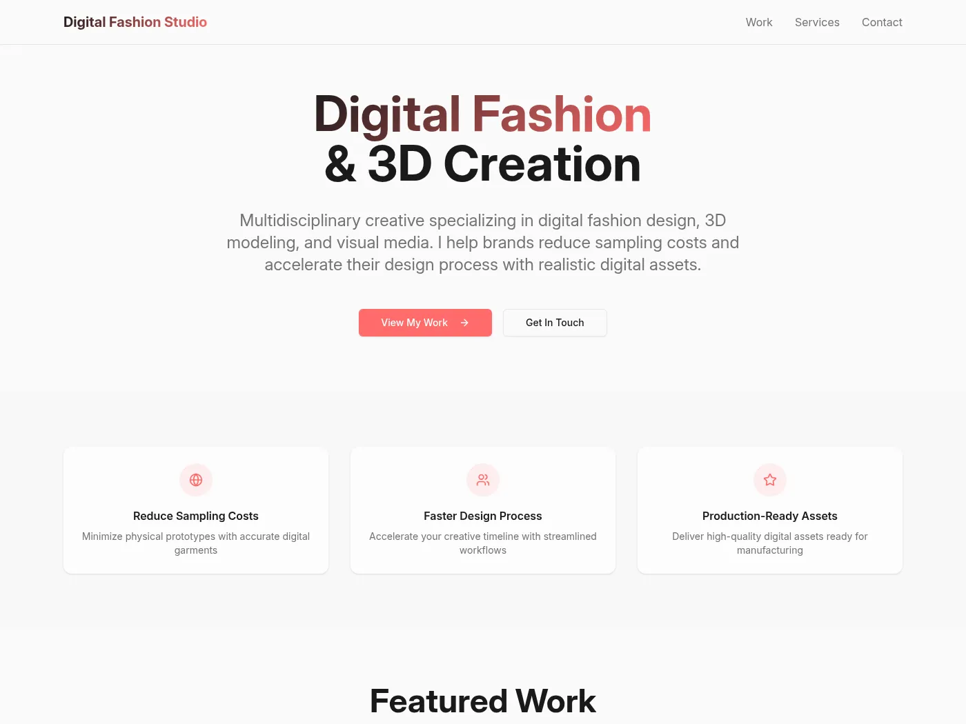 Digital Fashion, 3D, and Media Creation Portfolio