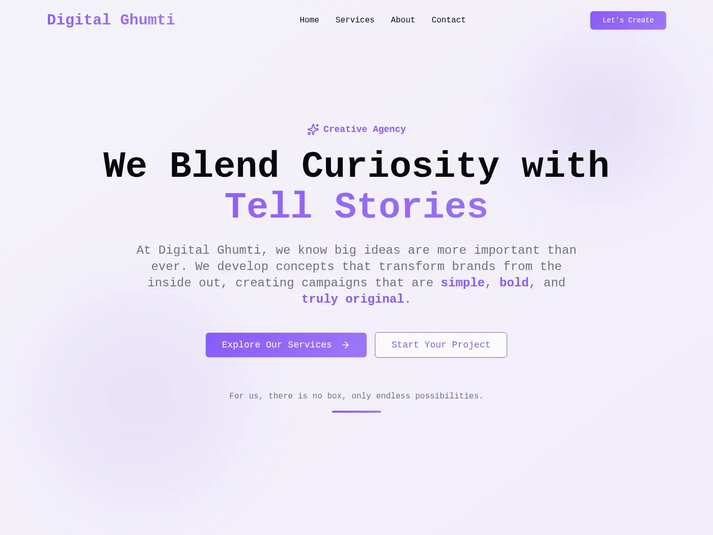 Digital Ghumti Creative Agency Platform