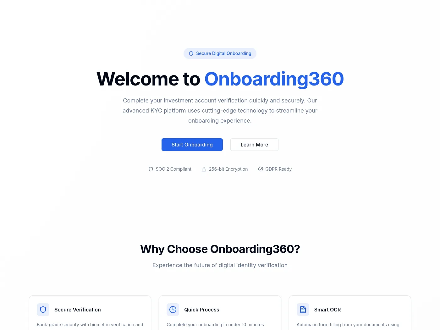 Onboarding360: Digital KYC & Biometric Verification Platform