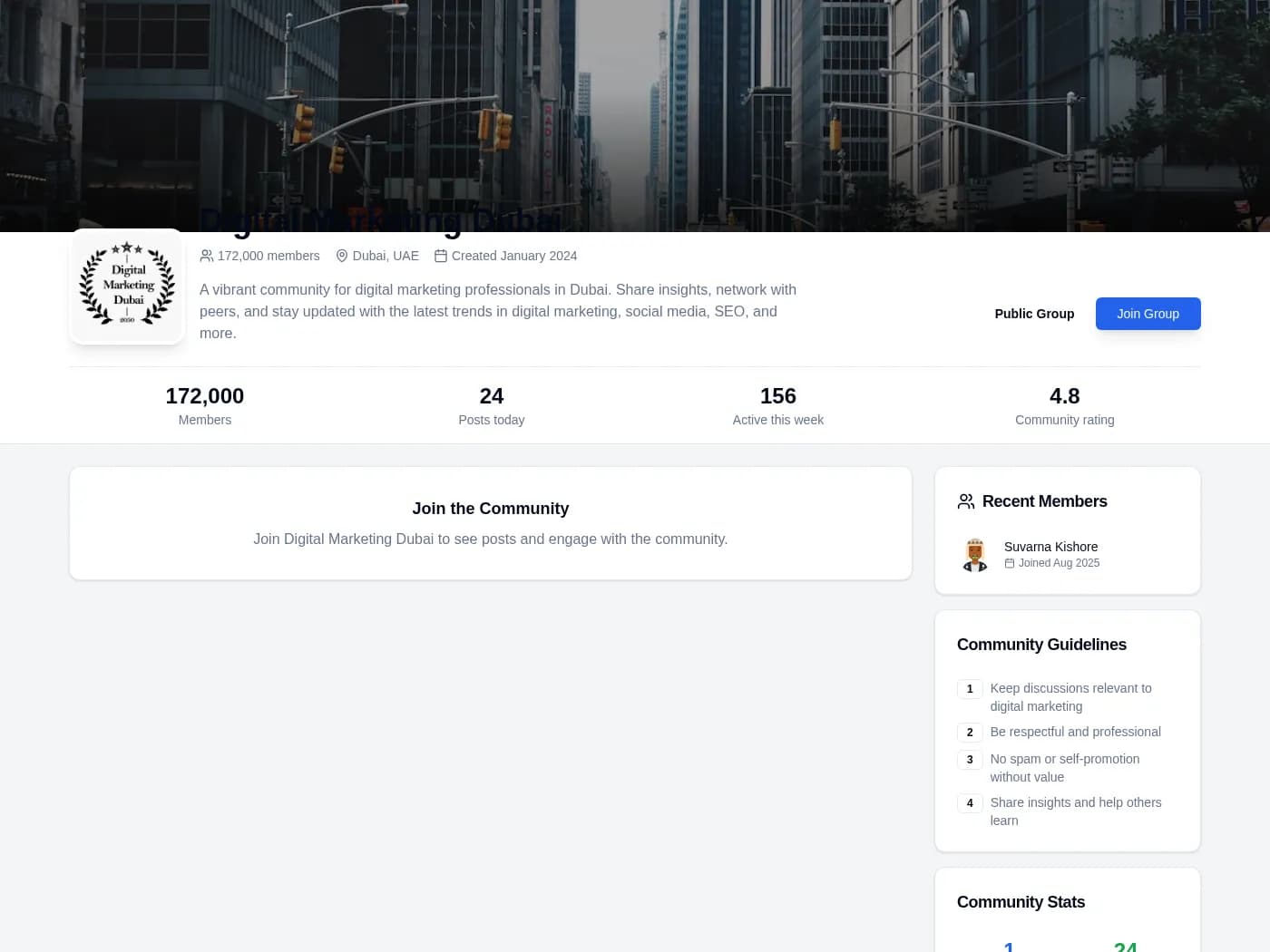 Digital Marketing Dubai Community Platform