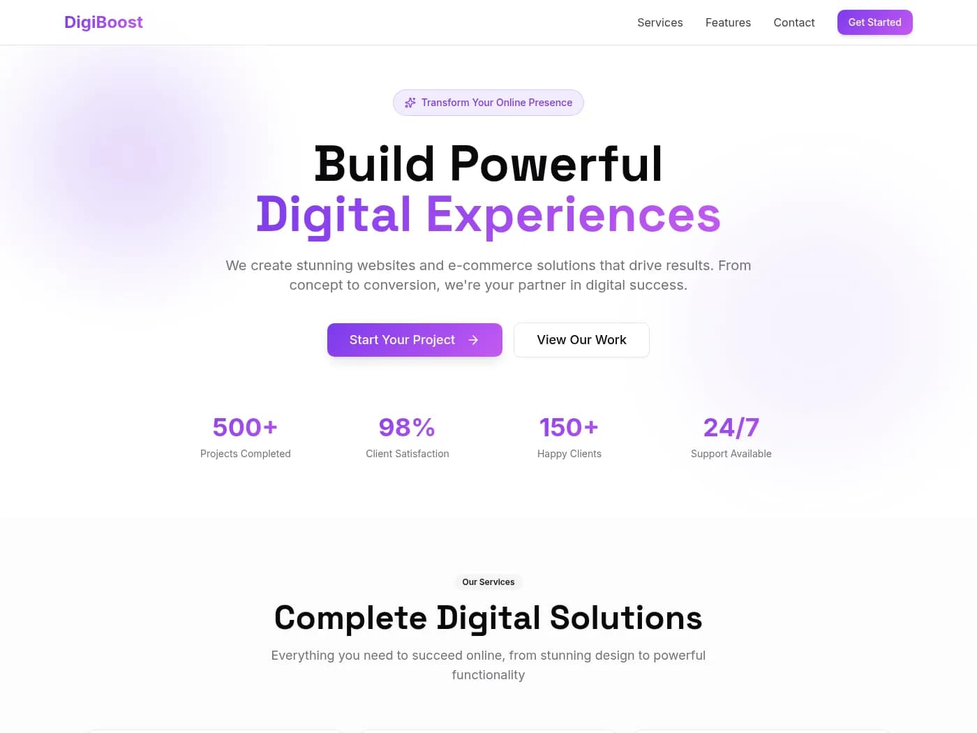 Digital Marketing Agency Landing Page