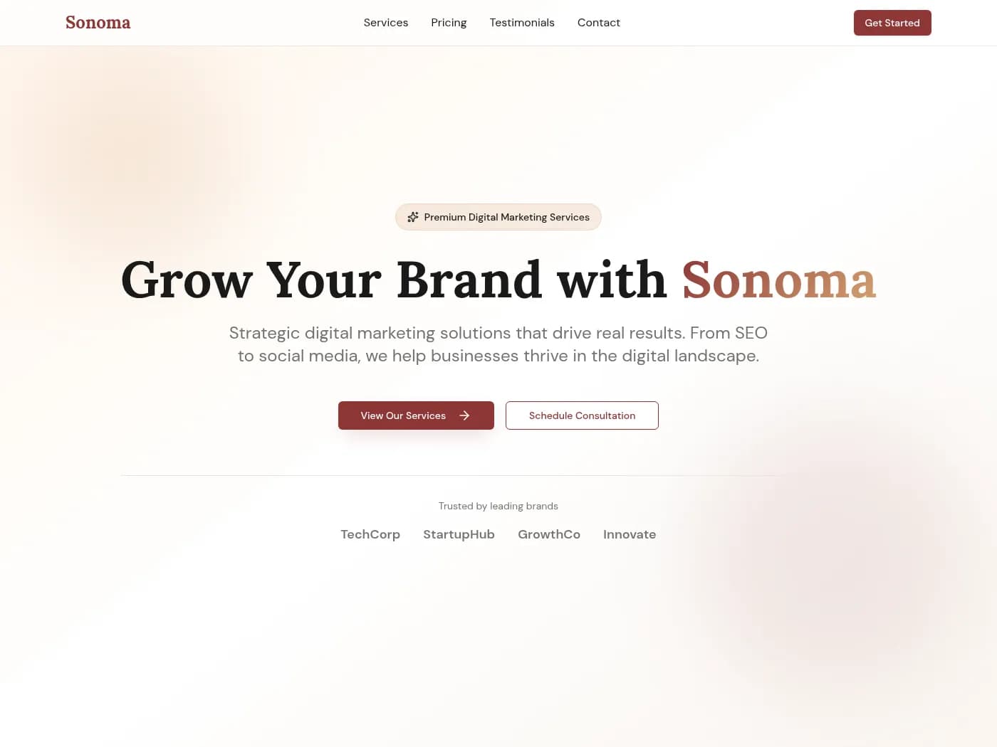 Digital Marketing Service Subscription Website