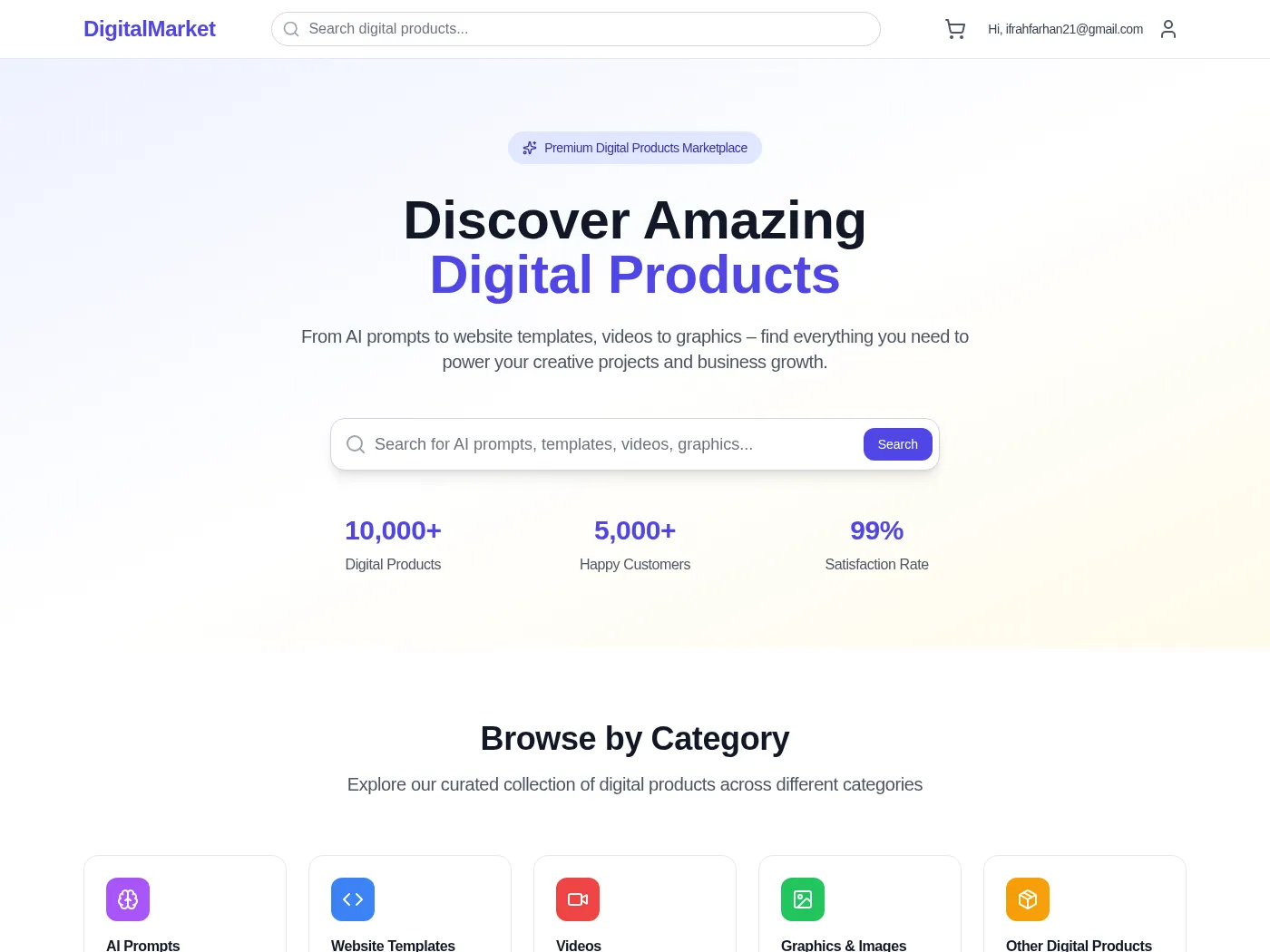 Digital Product Marketplace Platform
