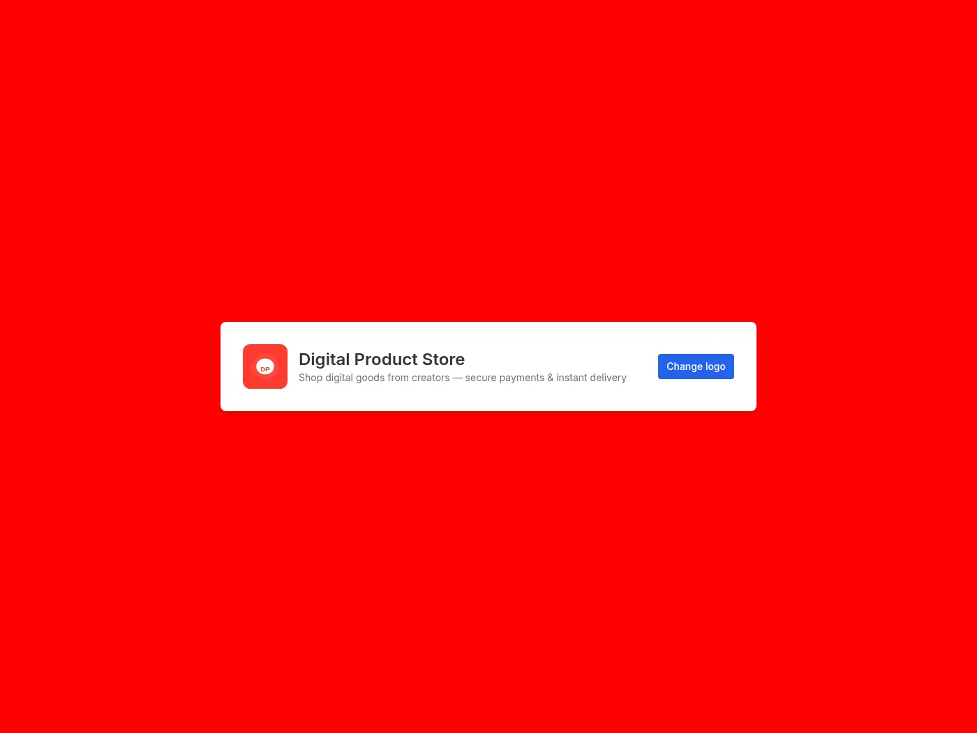 Digital Product Store for Creators