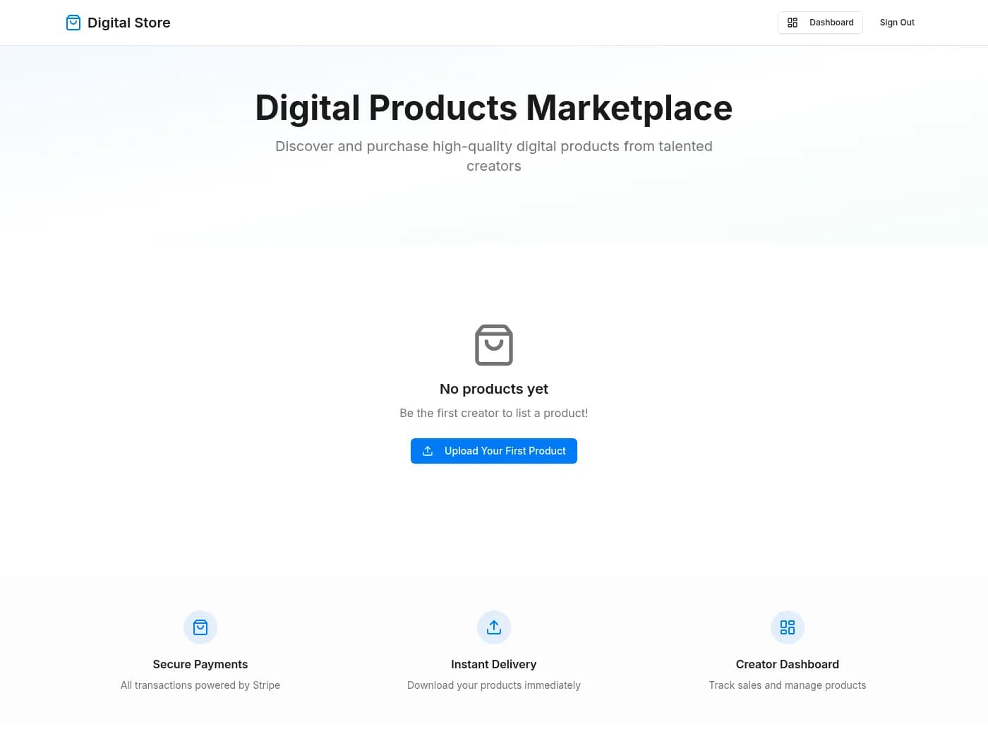 Digital Product Store for Creators