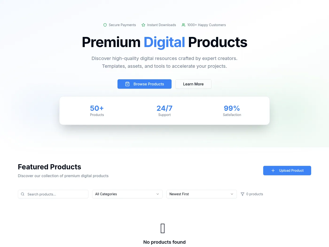 Digital Product Store for Creators