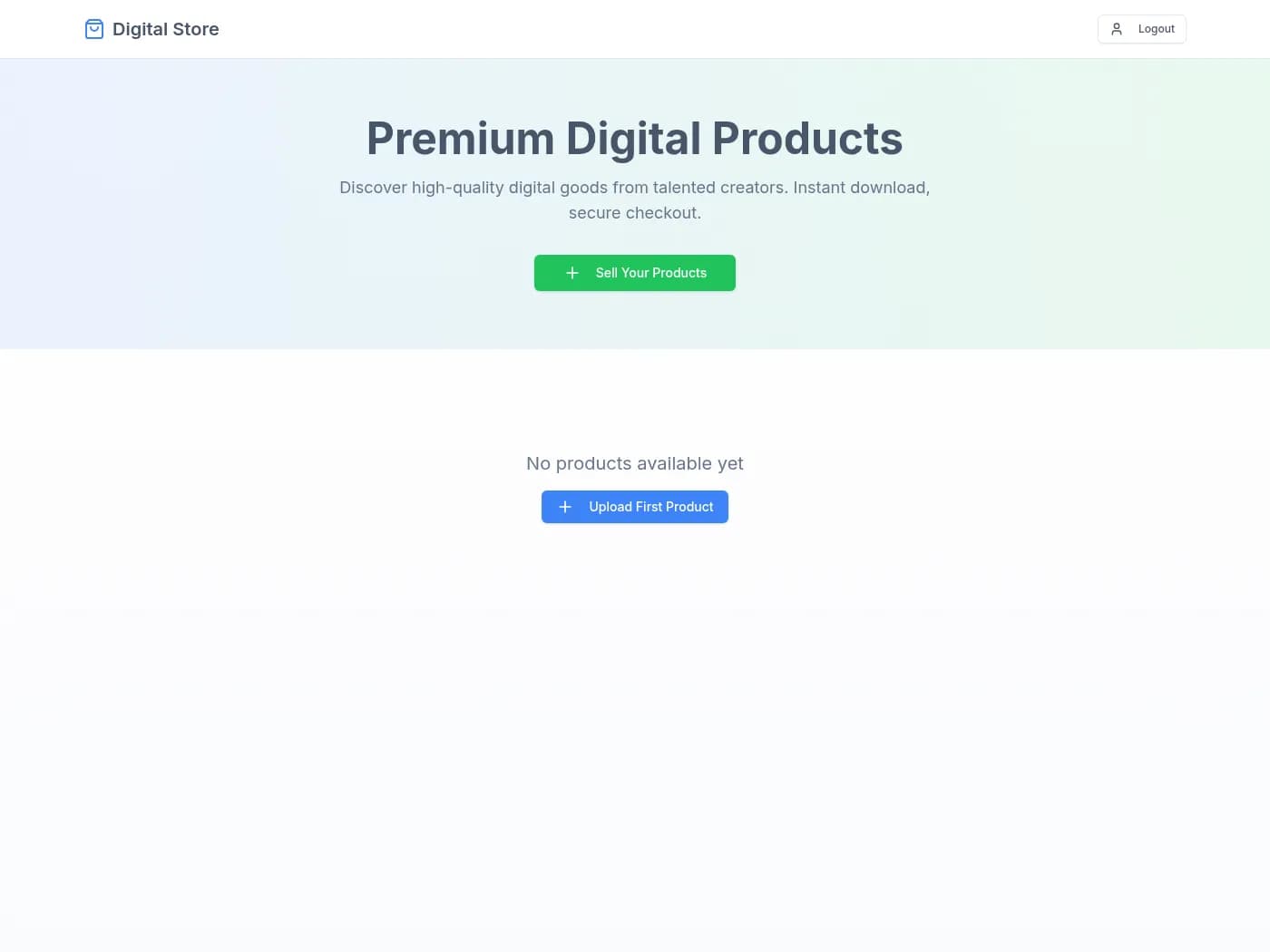 Digital Product Storefront for Creators