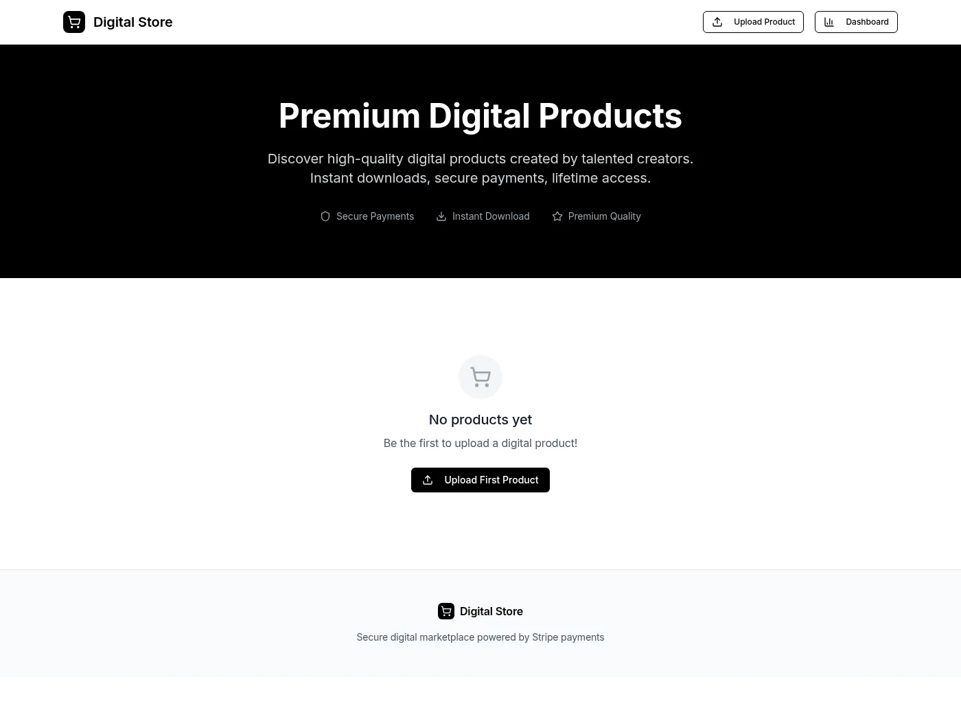 Digital Product Storefront for Creators