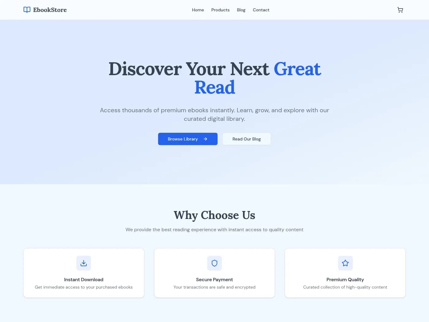 Digital Products Online Store with Admin Dashboard