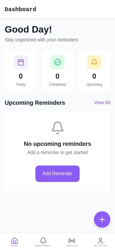 Digital Reminder Necklace Companion App