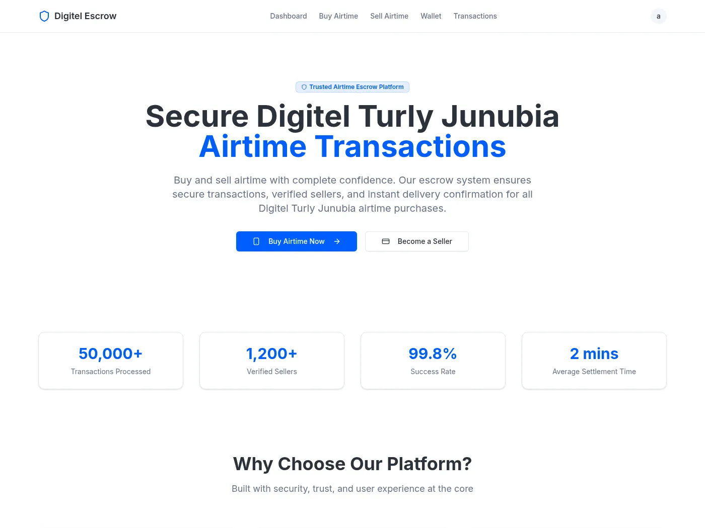 Digitel Turly Junubia Airtime Escrow Verification System