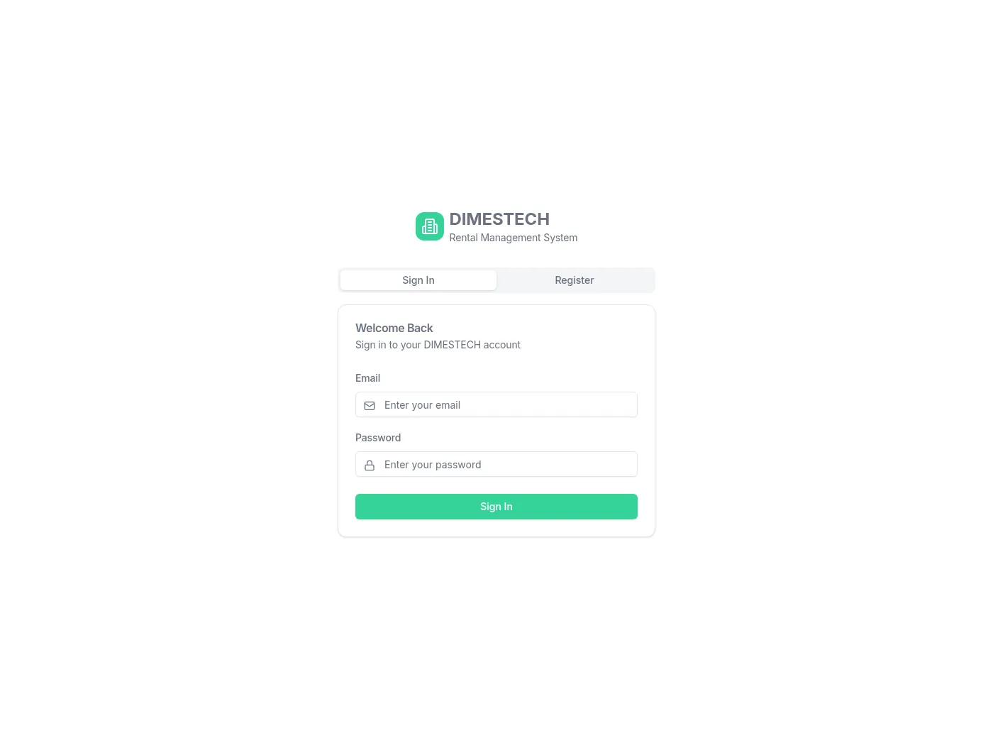 DIMESTECH Rental Management System MVP