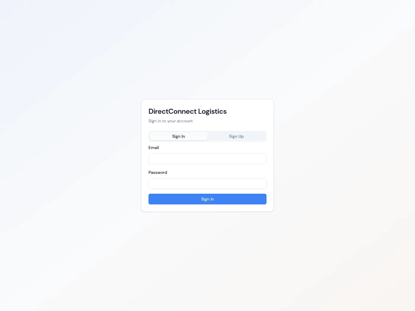 Direct Connect Logistics Platform