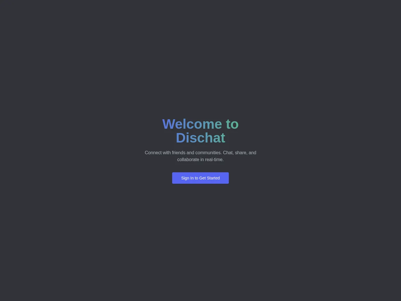 Dischat - Discord Alternative Web Chat Platform