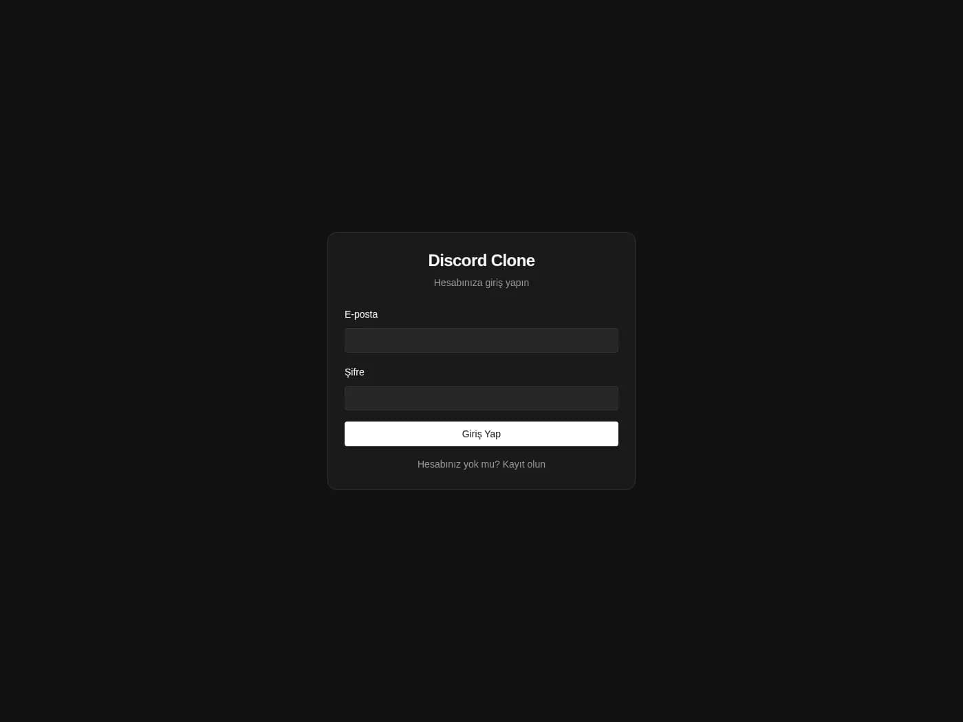 Discord Benzeri Web Sohbet ve Yönetim Platformu