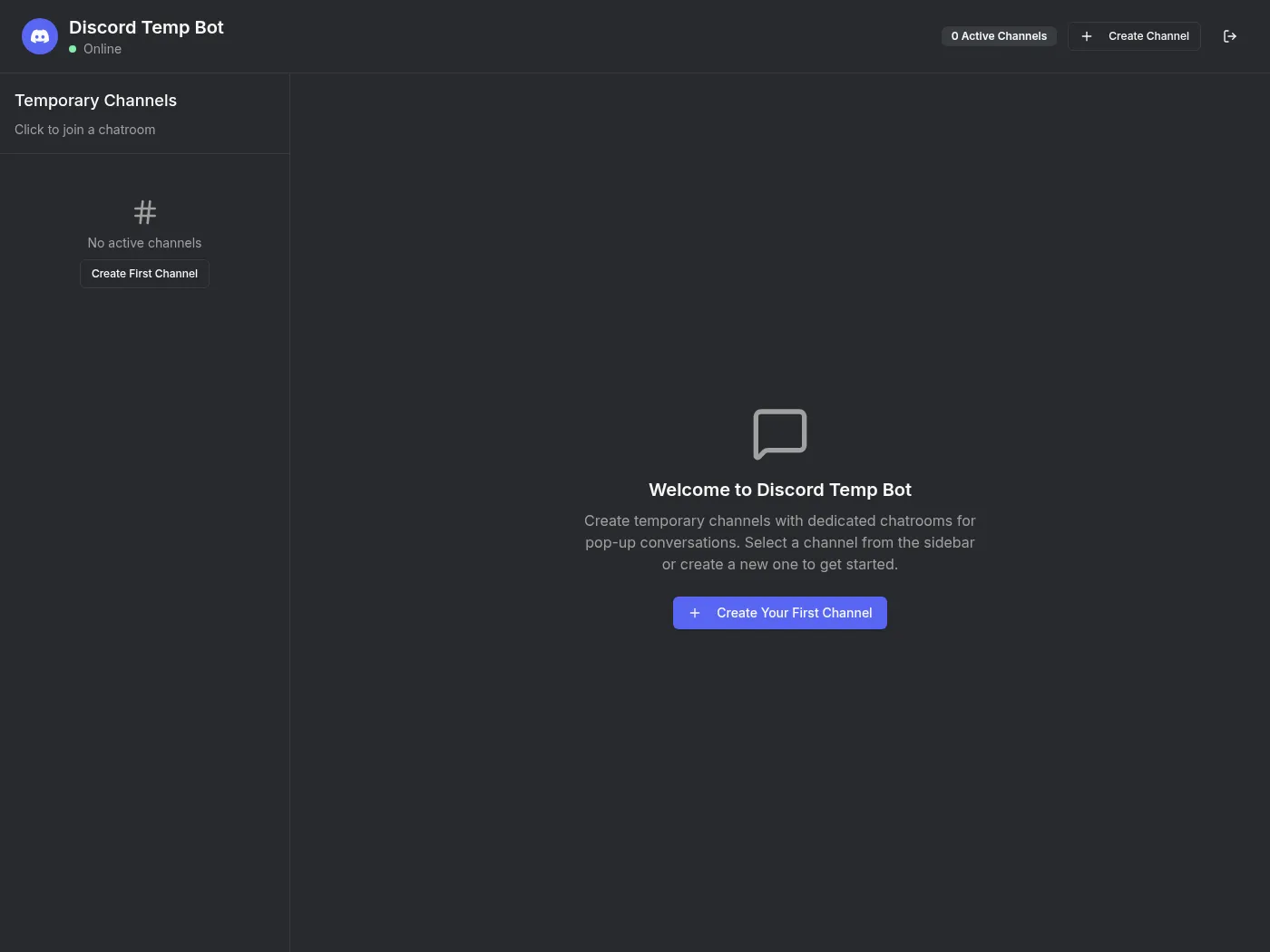 Discord Temporary Chatroom Bot