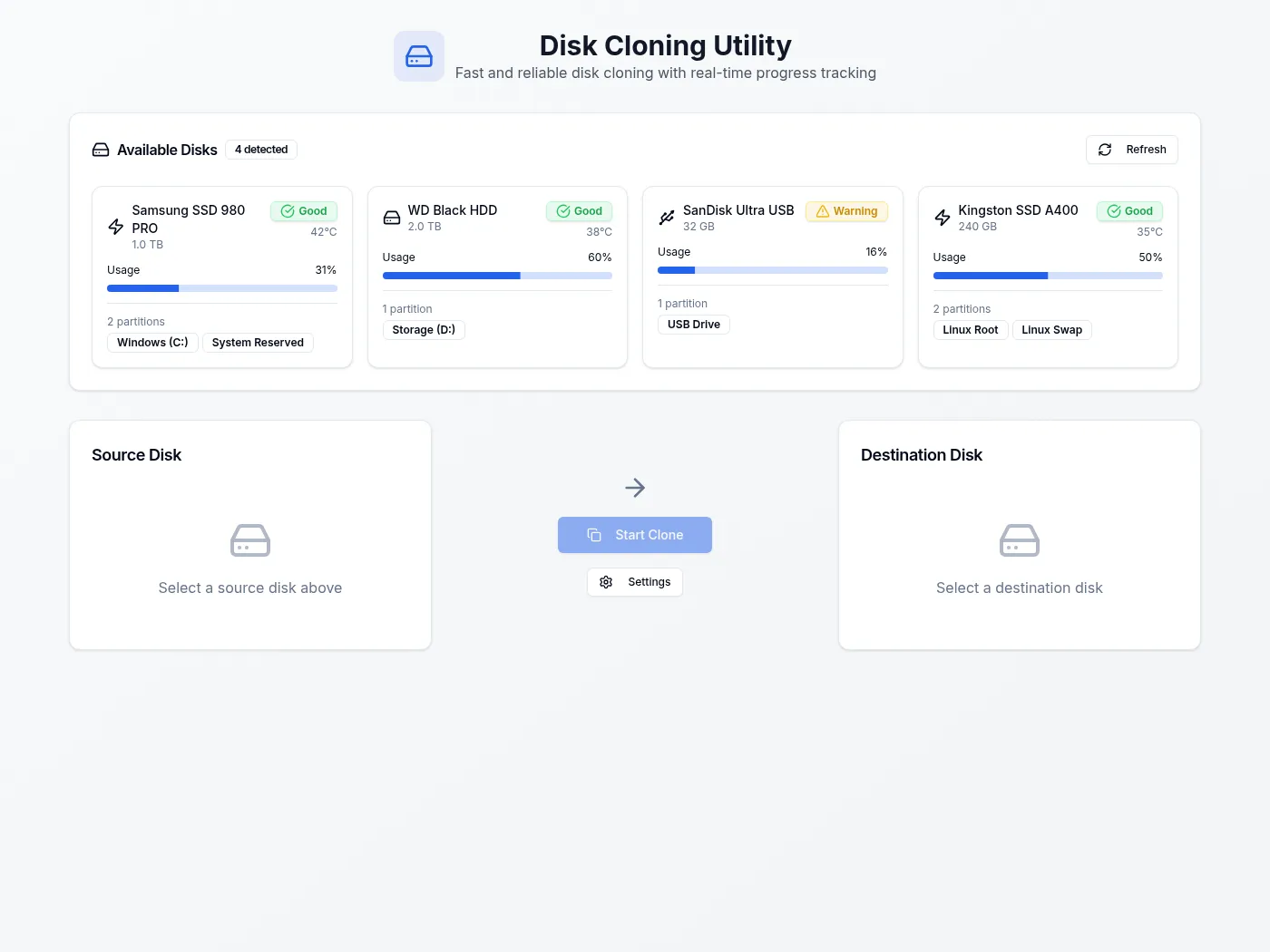 Disk Cloning Utility