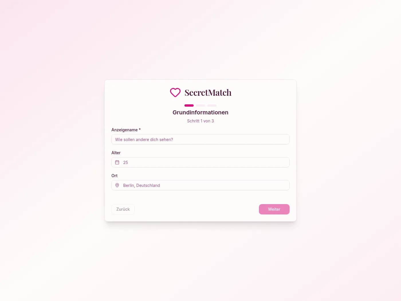 Diskretes Dating- und Seitensprungportal mit Matching, Chat & Geheimgalerie