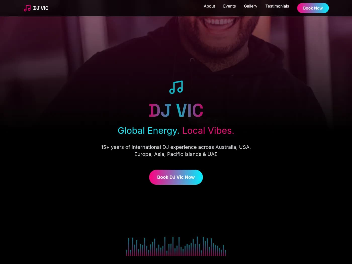 DJ Vic Global Experience: High-Energy Website for World-Renowned DJ