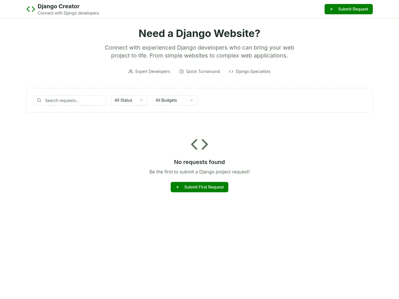 Django Website Creator Inquiry